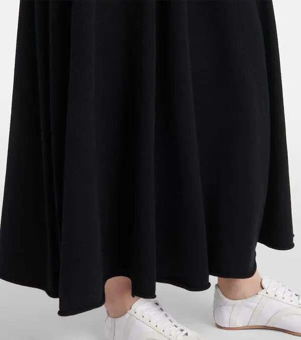 Extreme Cashmere N°313 Twirl Cashmere-blend Maxi Skirt - Black
