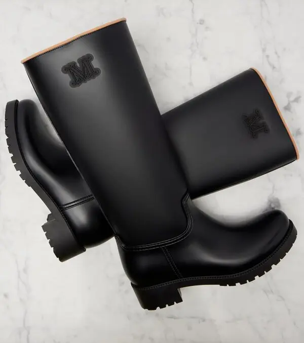 max mara - Monogram Rubber Rain Boots
