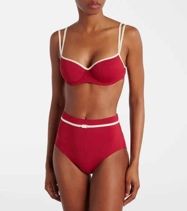 ERES Cheryl High-rise Bikini Bottoms - Red