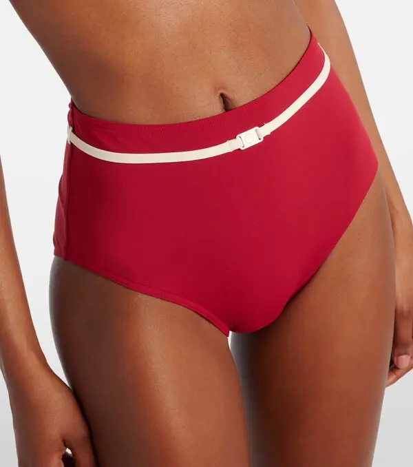 ERES Cheryl High-rise Bikini Bottoms - Red