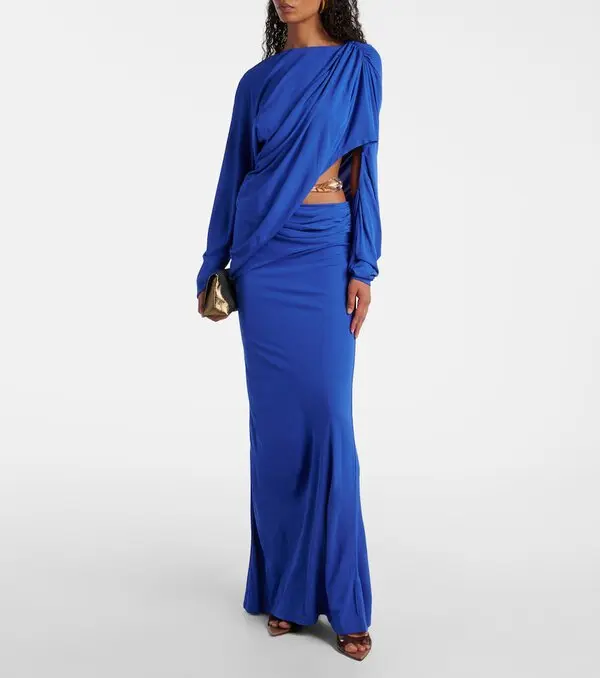 Christopher Esber Encased Nature Draped Jersey Gown