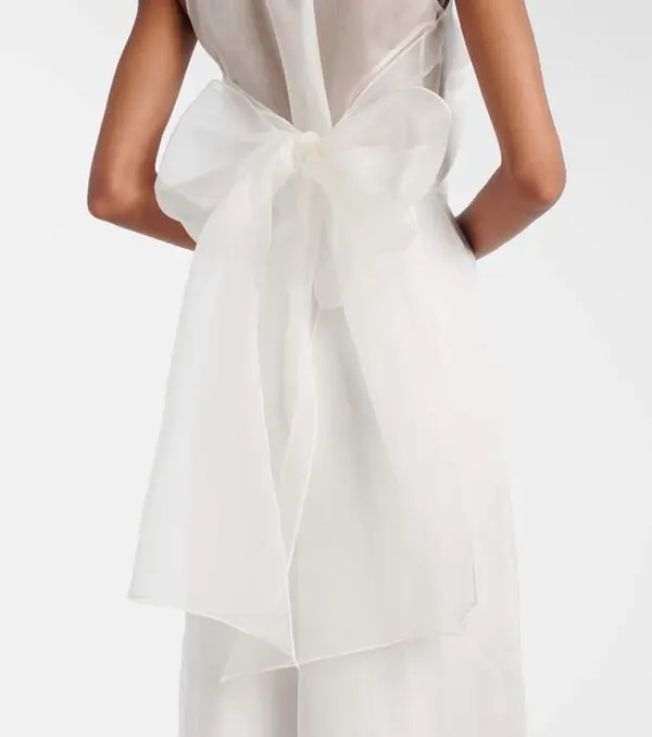 Max Mara Bridal Tunca Semi-sheer Silk Jumpsuit