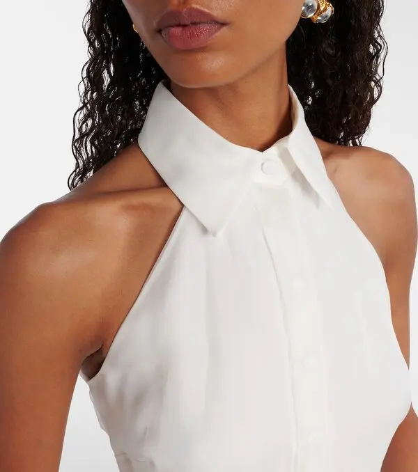 Max Mara Bridal Tunca Semi-sheer Silk Jumpsuit