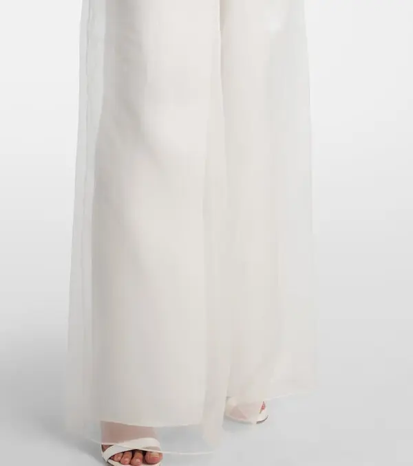 Max Mara Bridal Tunca Semi-sheer Silk Jumpsuit