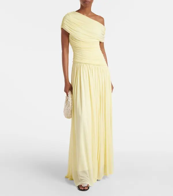 Simkhai Rhiannon Gathered Jersey Maxi Dress