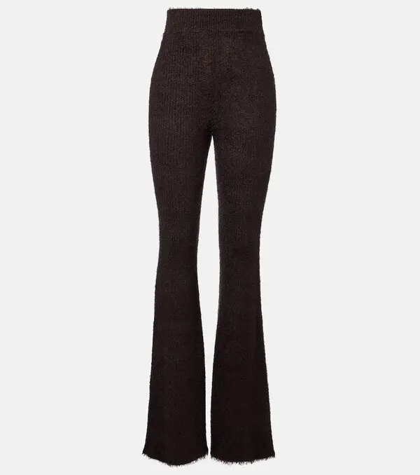 Loro Piana Silk And Cashmere Flared Pants - Brown