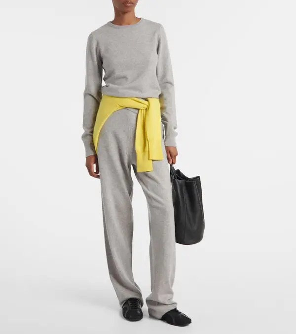 Extreme Cashmere Rush Cashmere-blend Straight Pants - Grey