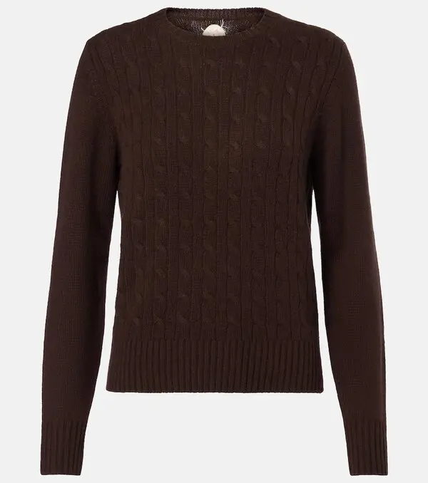 Jardin Des Orangers Cable-knit Cashmere-blend Sweater