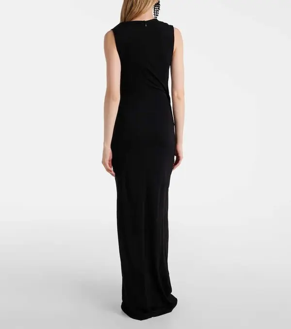 Christopher Esber Encased Nature Jersey Maxi Dress