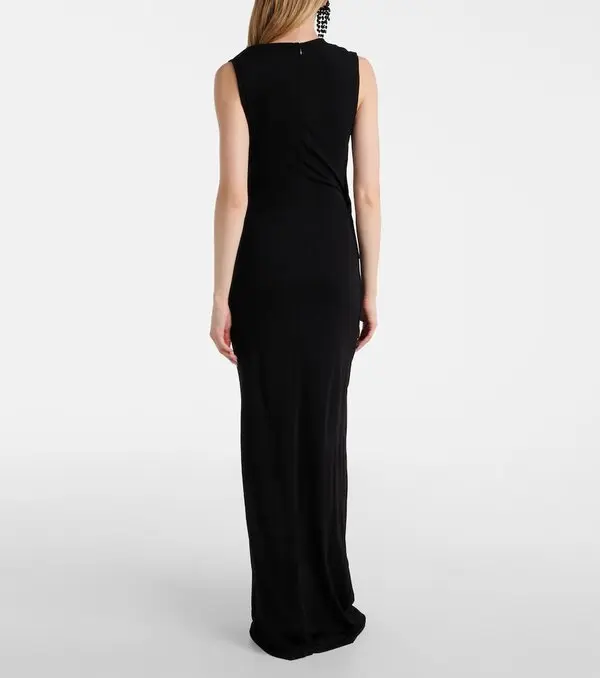 Christopher Esber Encased Nature Jersey Maxi Dress - Black