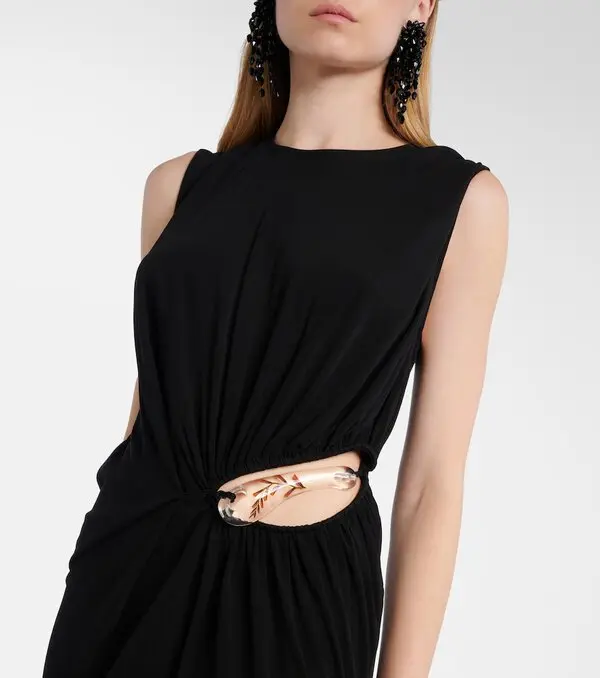 Christopher Esber Encased Nature Jersey Maxi Dress - Black