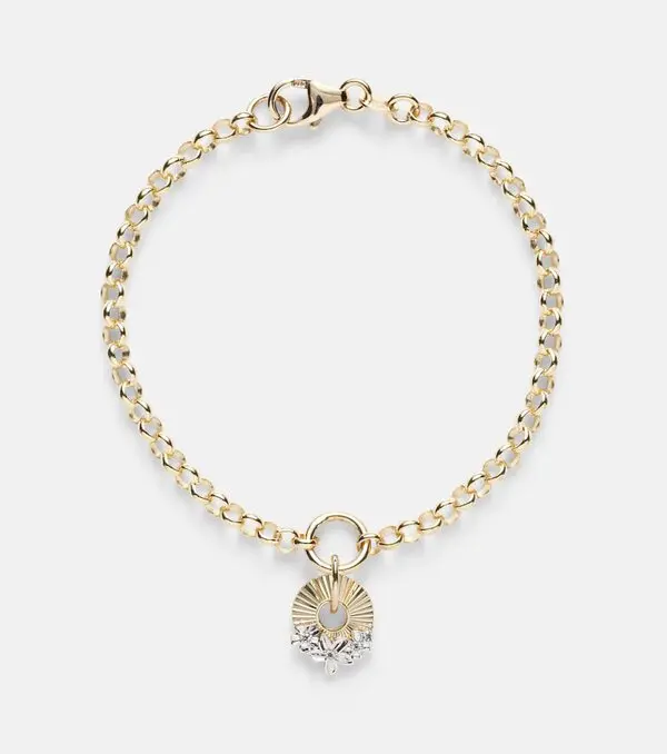 FOUNDRAE Resilience 18kt Chain Bracelet With Diamonds - Gold