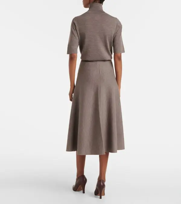 Jardin Des Orangers Virgin Wool Midi Skirt
