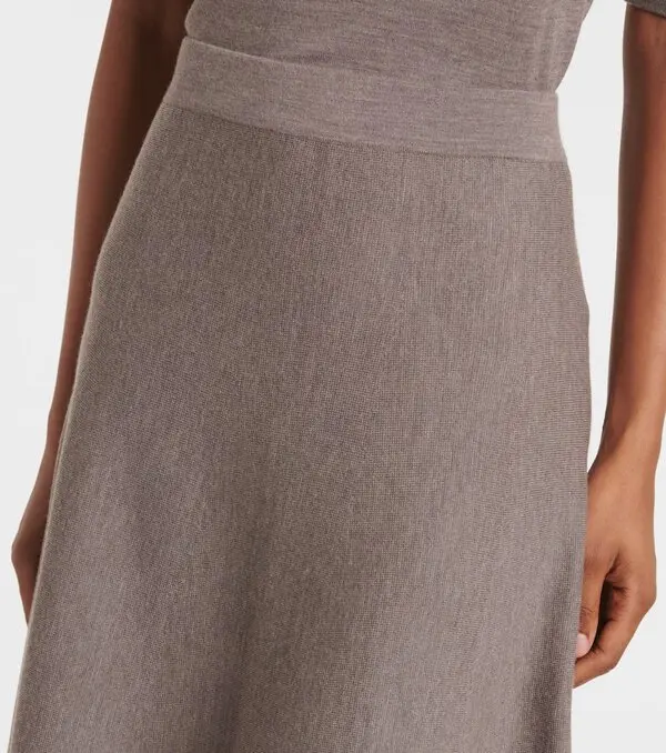 Jardin Des Orangers Virgin Wool Midi Skirt