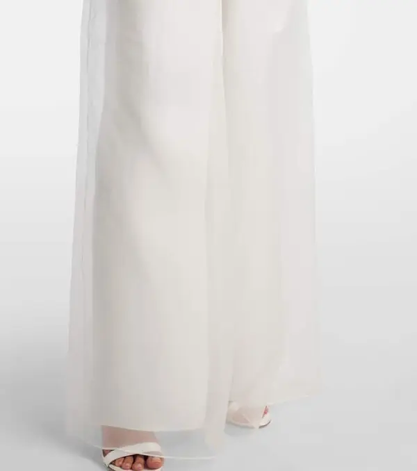 Max Mara Bridal Tunca Semi-sheer Silk Jumpsuit