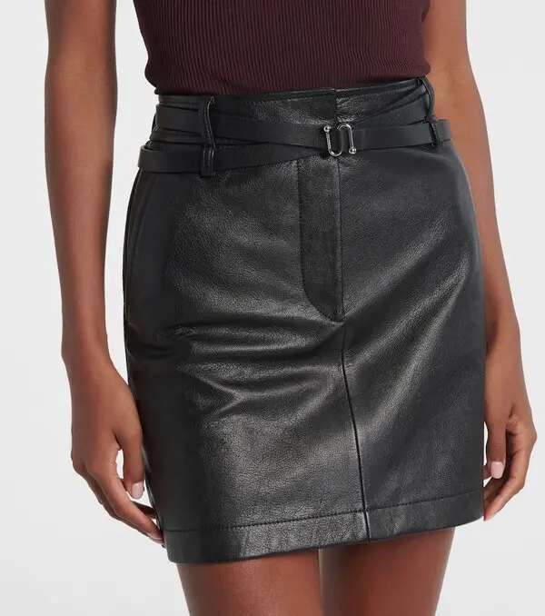 Sportmax Patto Leather Mini Skirt