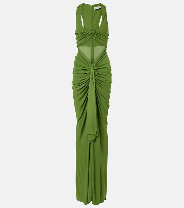 Christopher Esber Vivenda Draped Maxi Dress - Green