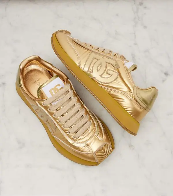 Dolce & Gabbana Metallic Leather Sneakers