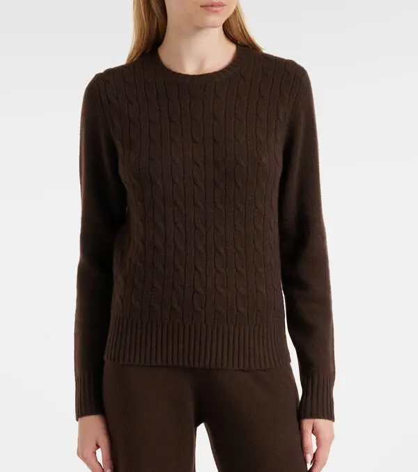 Jardin Des Orangers Cable-knit Cashmere-blend Sweater