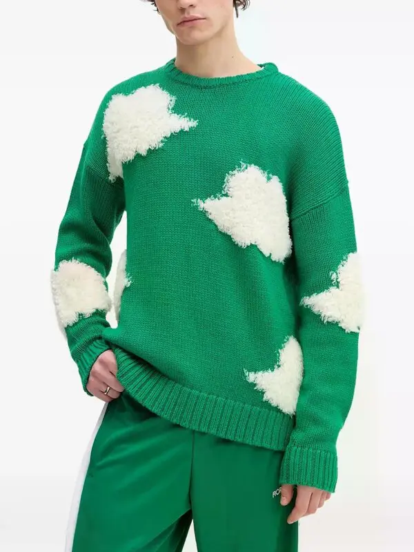 Fiorucci Cloud Appliqué Wool Sweater
