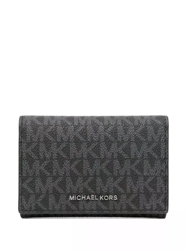 Michael Kors Hudson Signature Logo Card Holder - Black