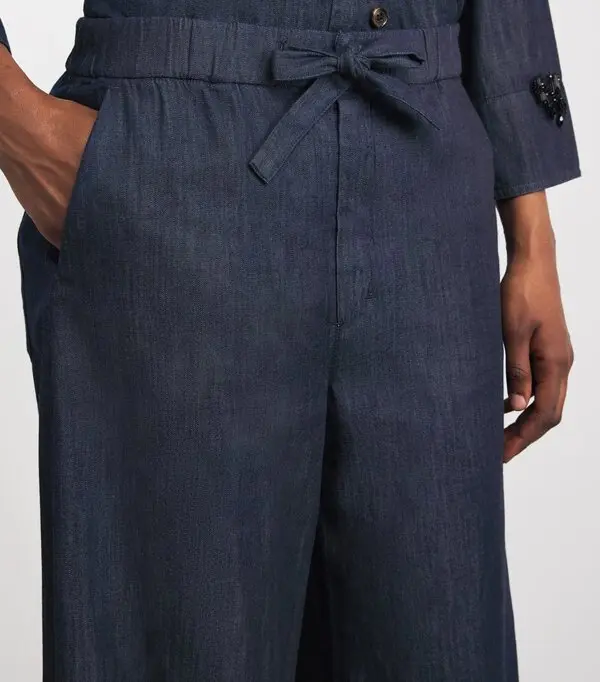 Max Mara Drawstring Wide-leg Jeans
