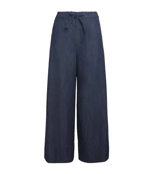 Max Mara Drawstring Wide-leg Jeans - Blue