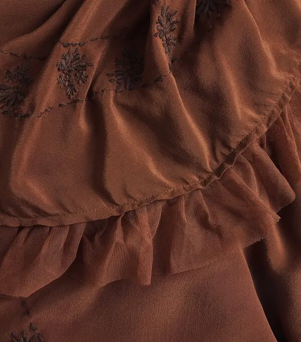 Rixo Silk Rudy Maxi Skirt