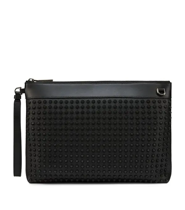 CHRISTIAN LOUBOUTIN Funky Leather Pouch - Black
