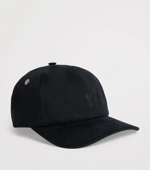 AMI Paris Cotton Baseball Cap - Black