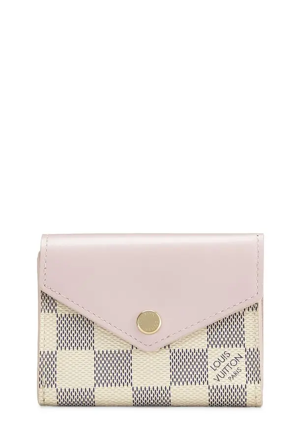 LOUIS VUITTON Damier Azur Zoe Wallet - Pink