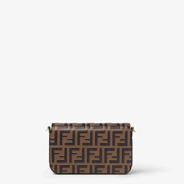 Fendi Ff Diamonds Wallet On Chain - Brown