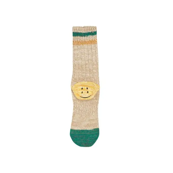 Kapital Grandrelle Ivy Rainbowy Happy Heel-hold Socks - Brown