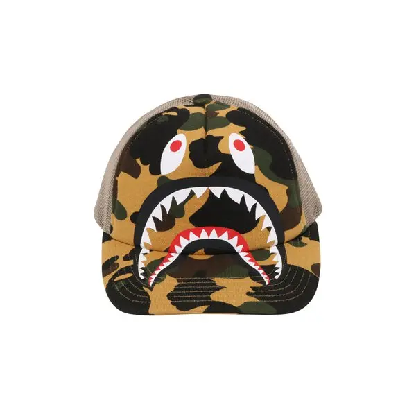 A BATHING APE 1st Camo Shark Mesh Cap - Yellow