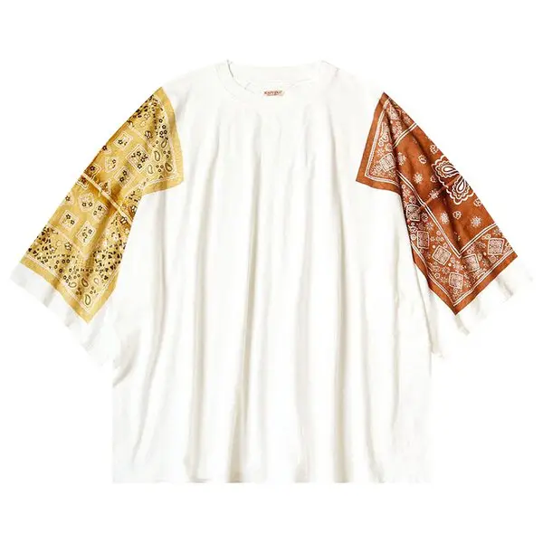 Kapital Jersey Bandanna Huge T-shirt - Brown