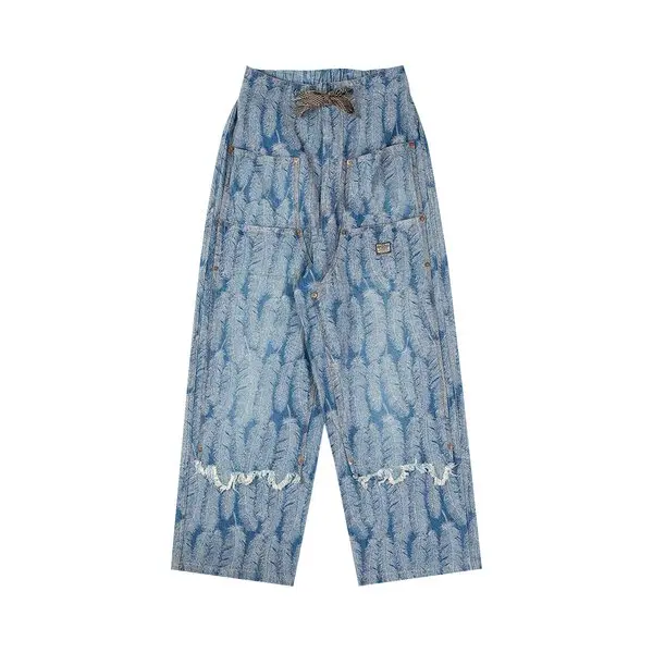Kapital Magpie Denim Baggy Pants - Blue
