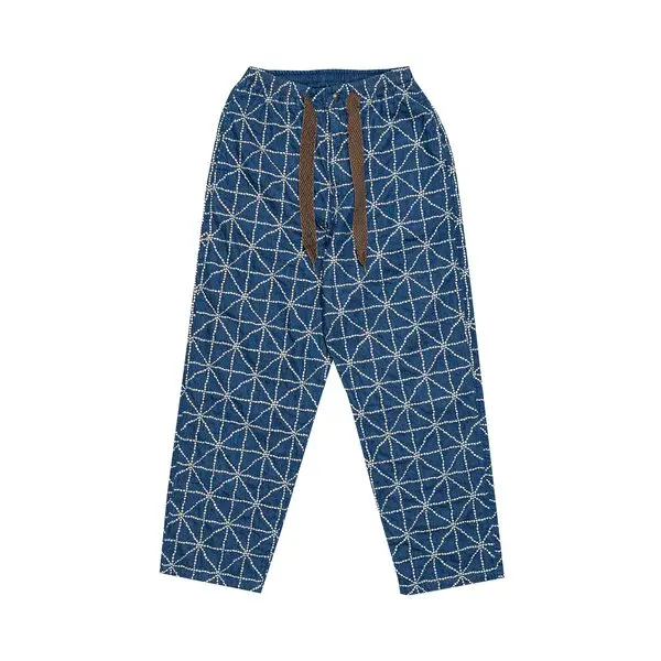 Kapital Denim Folk Dojo Easy Baggy Pants - Blue