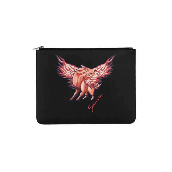 Givenchy Zodiac Pig Graphic Pouch