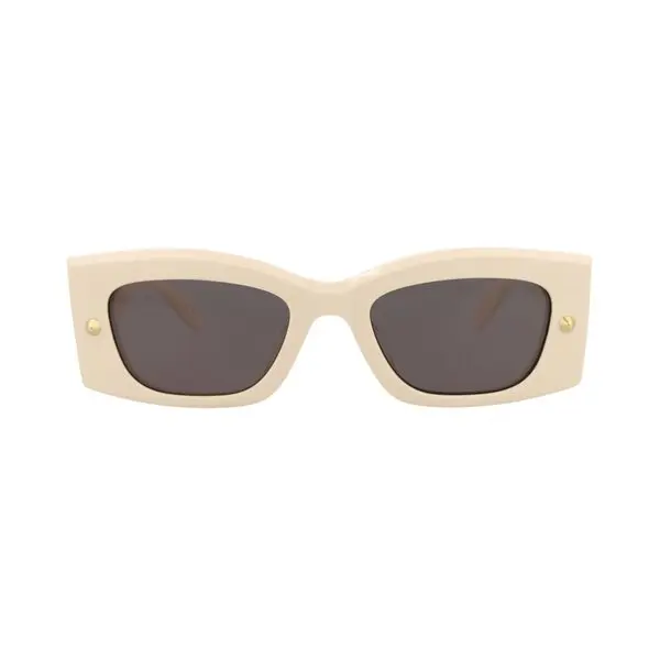 Alexander McQueen Square Frame Sunglasses - Cream