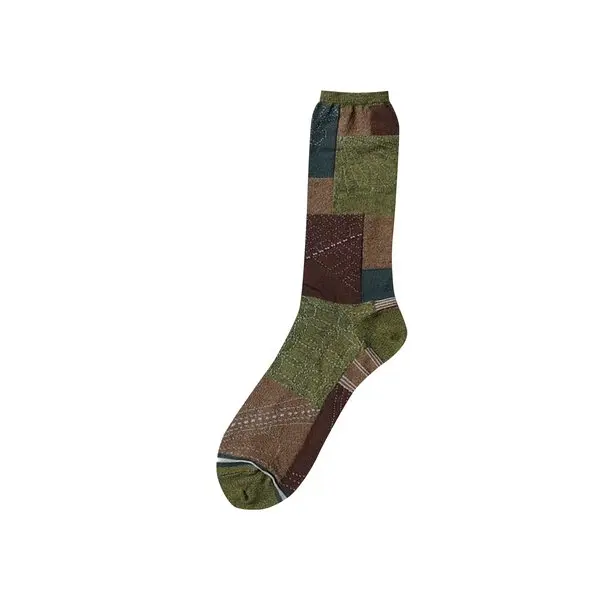 Kapital Furoshiki Patchwork Socks - Green