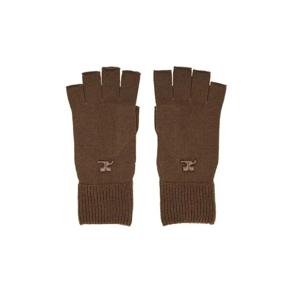 COURREGES Ac Wool Gloves - Brown