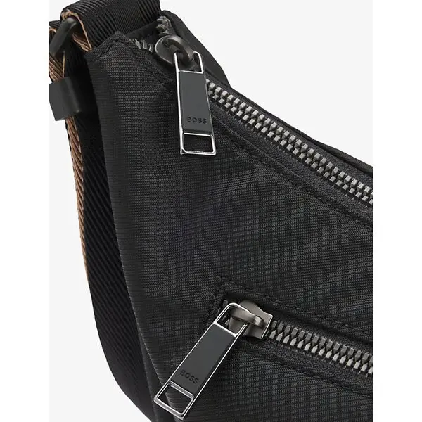 BOSS Logo-print Woven Cross Body Bag