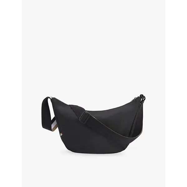 BOSS Logo-print Woven Cross Body Bag