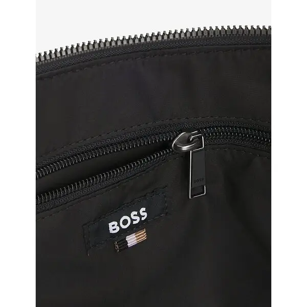 BOSS Logo-print Woven Cross Body Bag