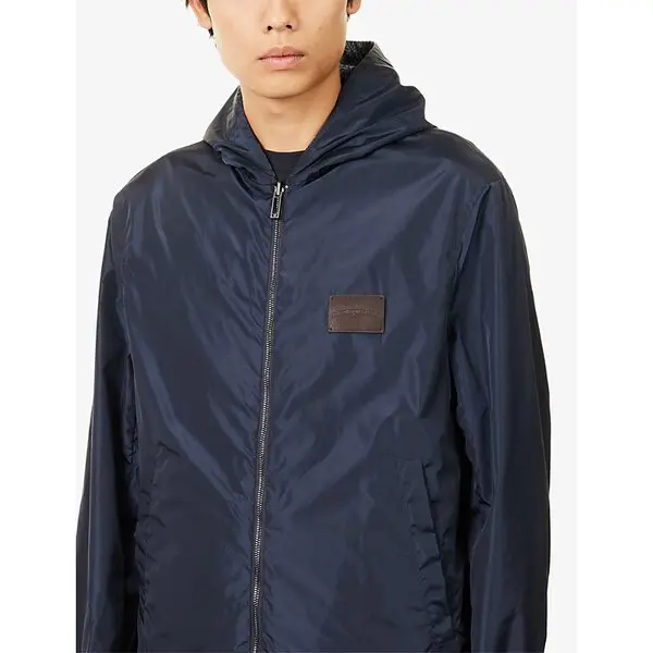 Emporio Armani Graphic-print Windbreaker Shell Jacket