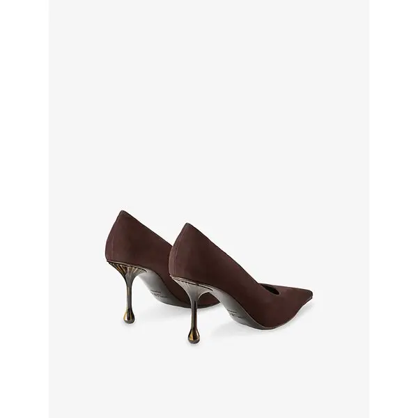JIMMY CHOO Ixia 80 Suede Pumps - Chocolate