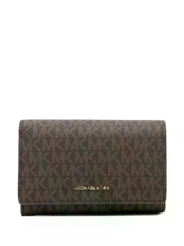 Michael Kors Logo Lettering Long Wallet - Brown