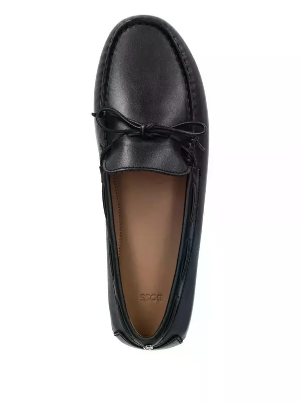 BOSS Bow Detail Loafers - Black