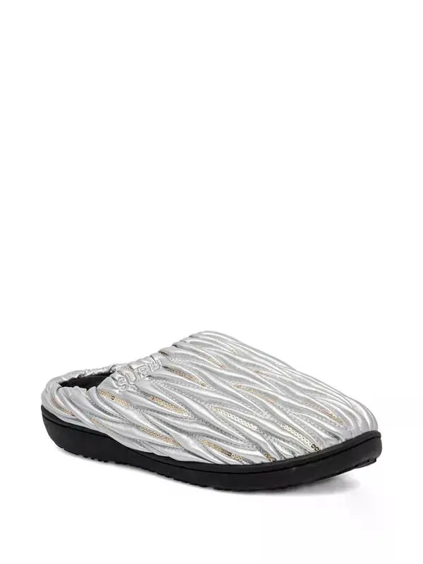 SUBU Sequin-embellished Mules - Silver
