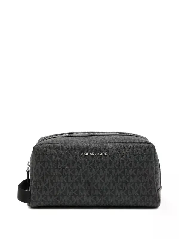 Michael Kors Hudson Signature Logo Wash Bag - Black